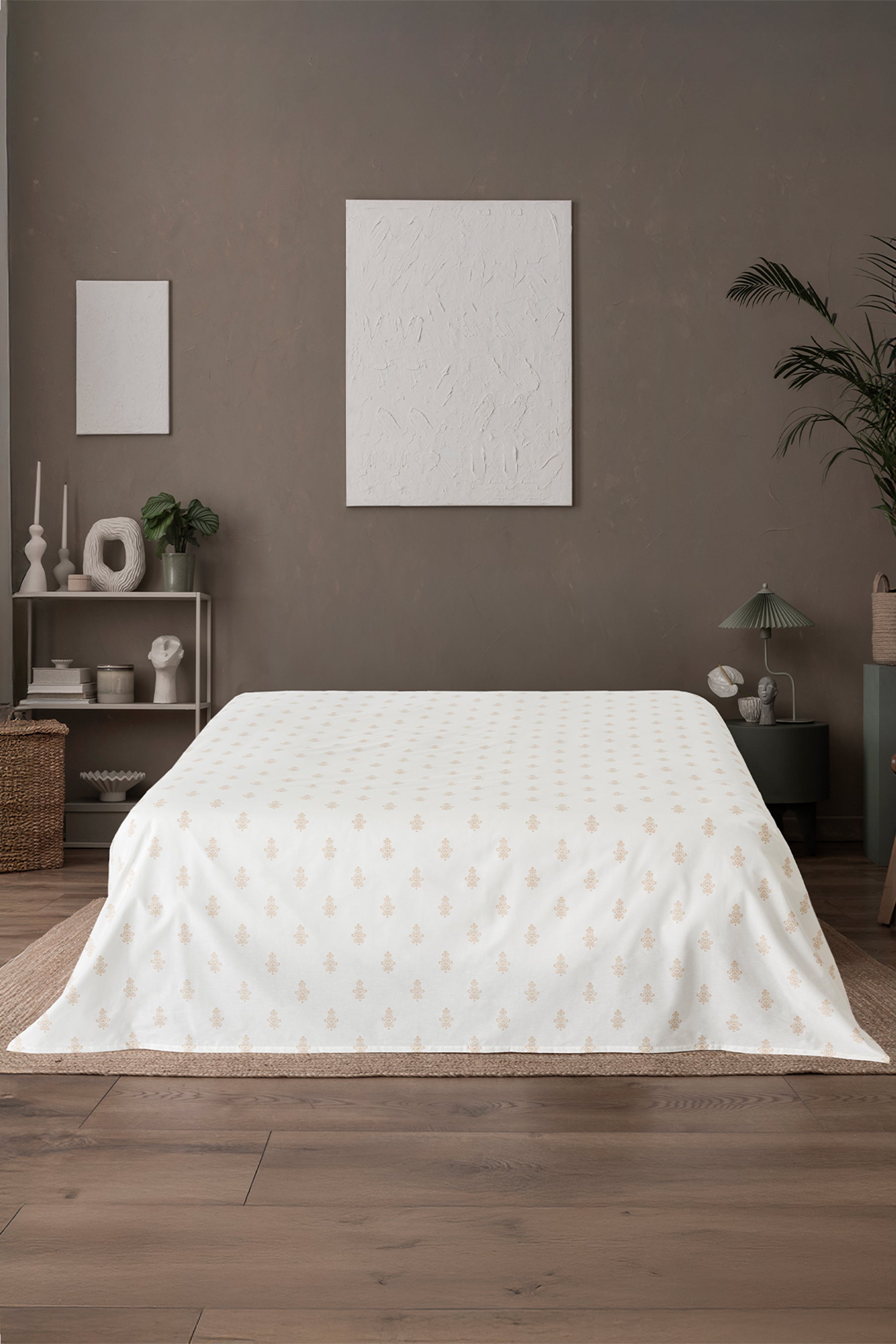 Mix & Match | Corvelle | %100 Pamuk Çift Kişilik Düz Çarşaf – Soley